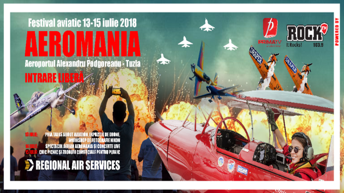 După ce inițial au anunțat o taxă modică, organizatorii Aeromania s-au răzgândit: intrare liberă ...