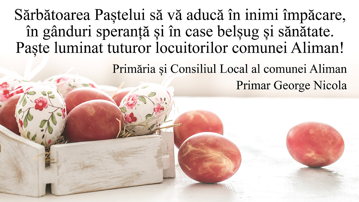 Aliman – felicitare Paste 2025 – CTnews